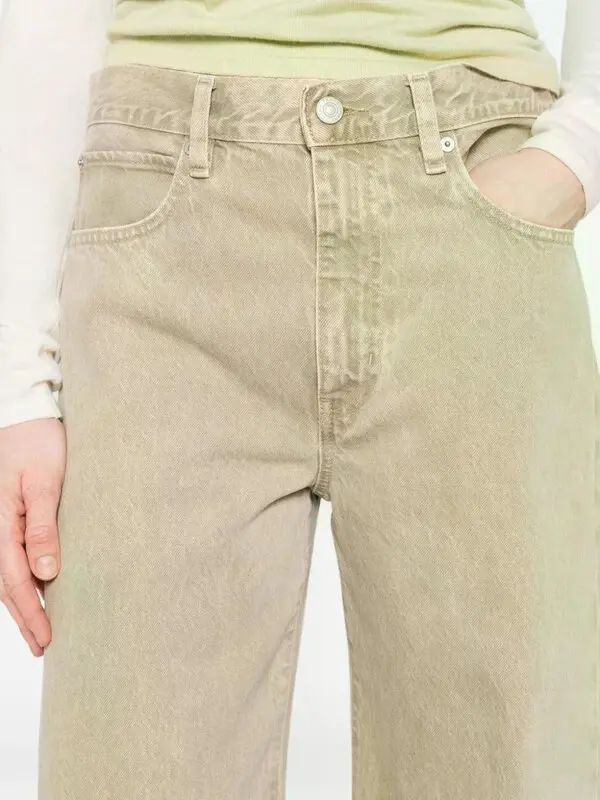 FRAME The Bow Wide-leg Jeans - Neutrals