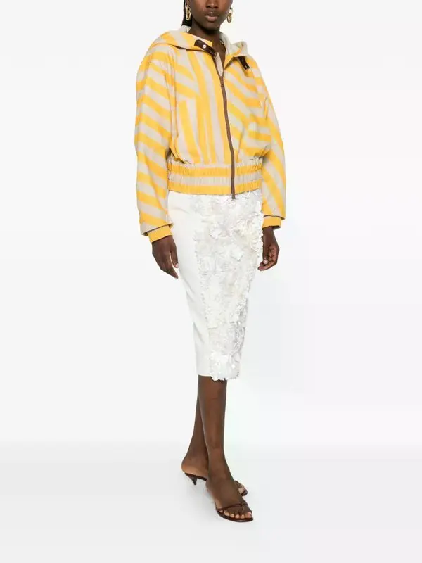 Fendi Striped Hooded Jacket