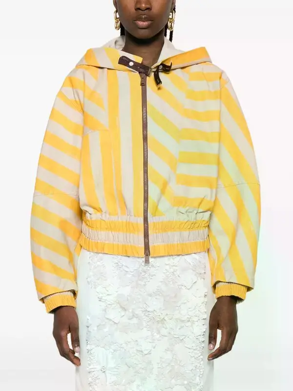 Fendi Striped Hooded Jacket