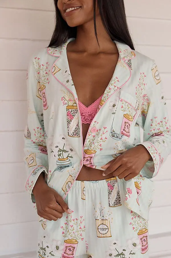 BEDHEAD PAJAMAS X Flower Can Pajama Set - Flower Cans