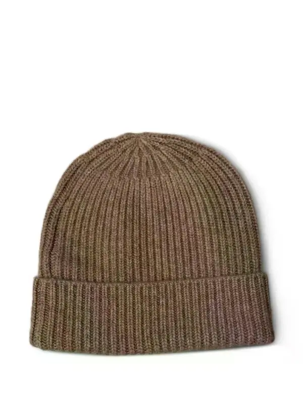 EMERSON RENALDI Ribbed Beanie - Brown