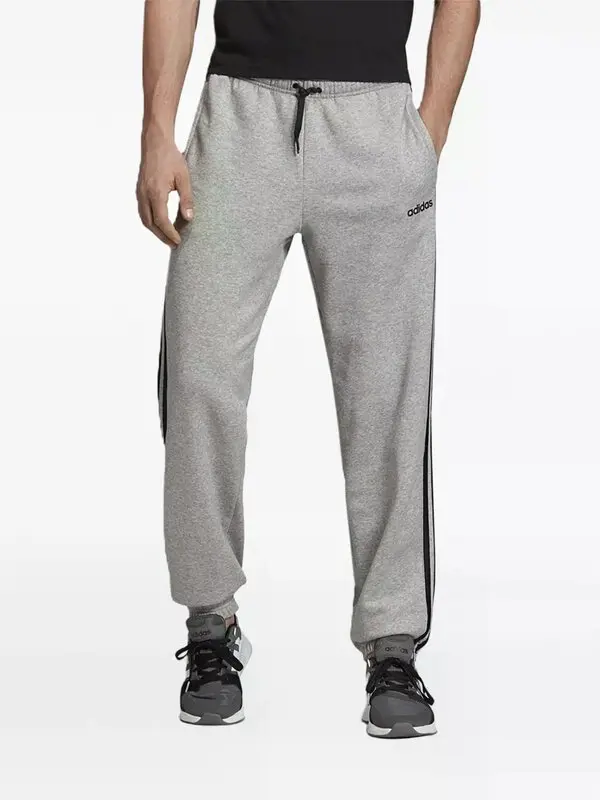 Adidas Stripes Essentials Fleece Track Pants - Grey
