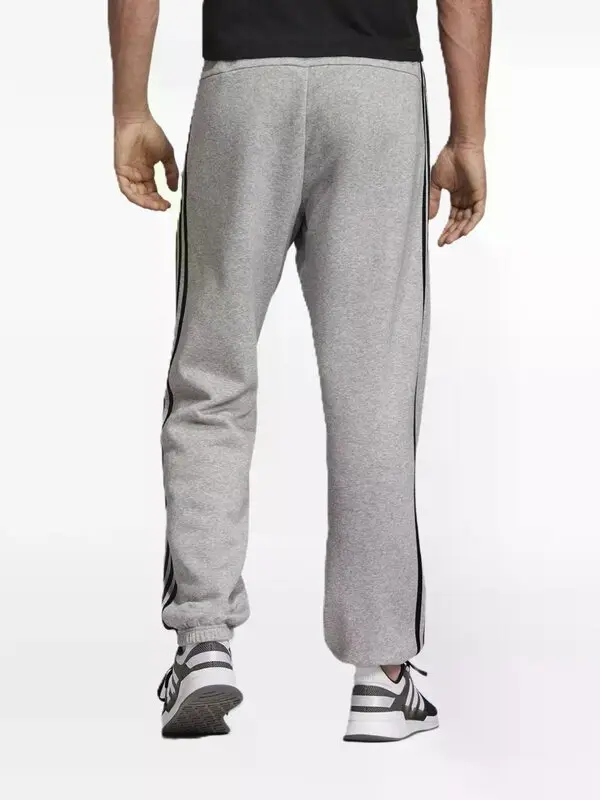 Adidas Stripes Essentials Fleece Track Pants - Grey