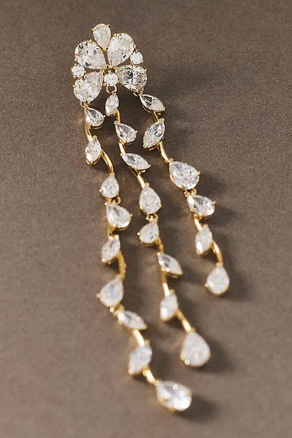 Nadri Crystal Waterfall Drop Earrings