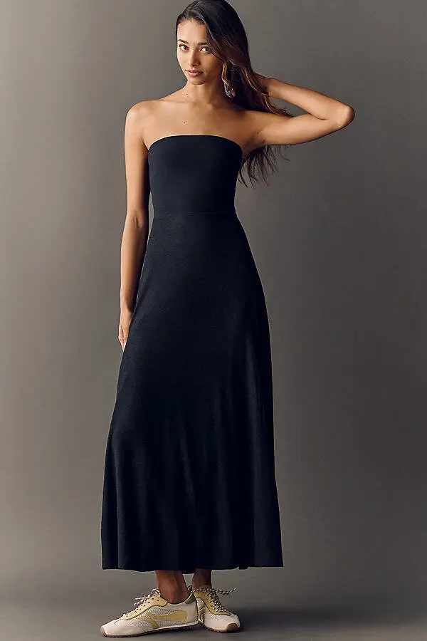 Beyond Yoga Featherweight Strapless Maxi Dress - Darkest Night