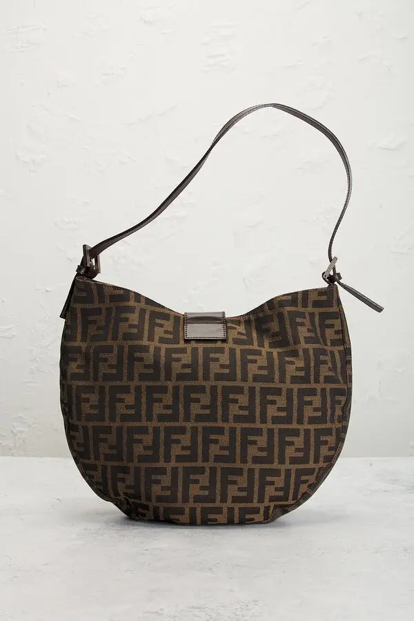 Fendi Zucca Hobo Bag - Brown