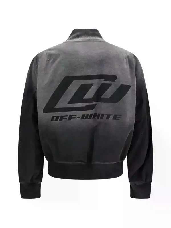 Off-White Logo-print Bomber Jacket - Grey