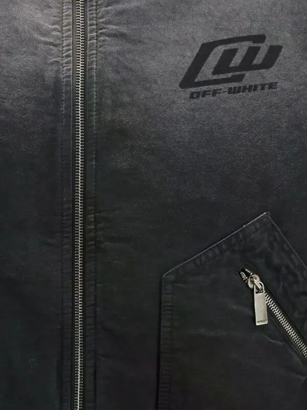 Off-White Logo-print Bomber Jacket - Grey