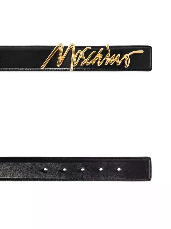 Moschino Signature Leather Belt