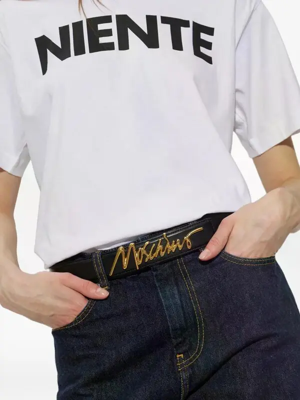 Moschino Signature Leather Belt