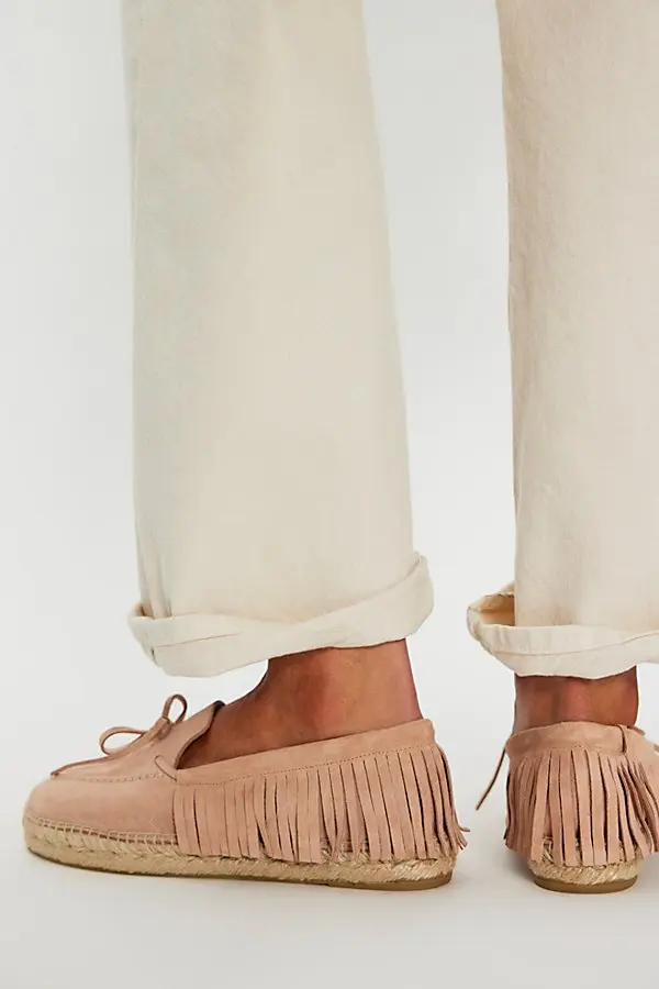 Free People Faraway Fringe Espadrilles - Vachette Suede