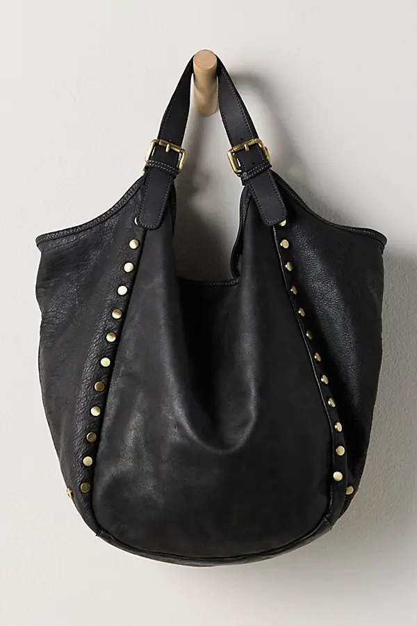 BOLSA NOVA Slouchy Stud Tote - Black