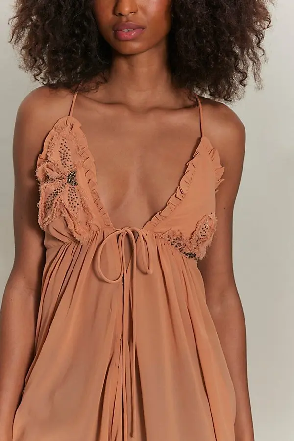 Free People Harlow Embellished Maxi Top