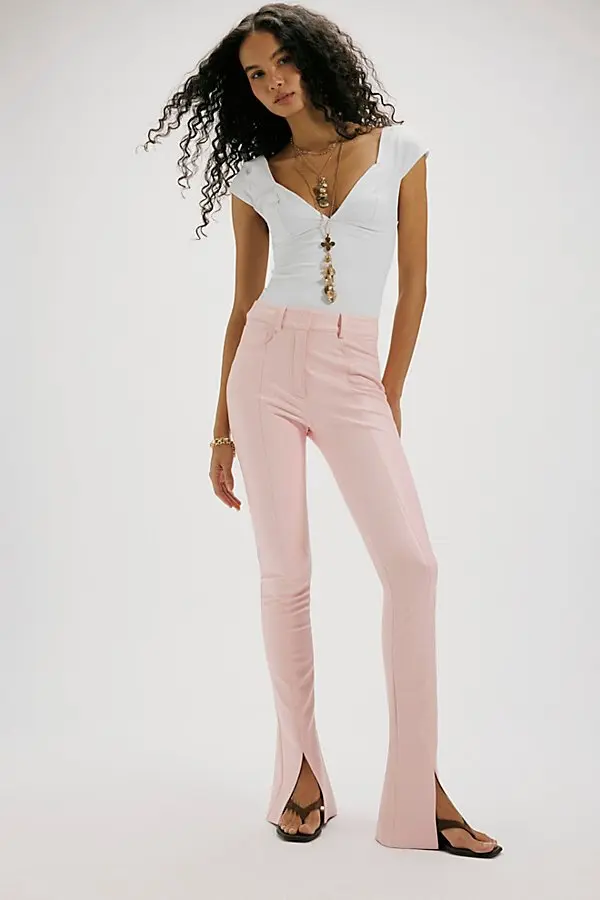 Norma Kamali Spat High-rise Pants - Ballet Pink