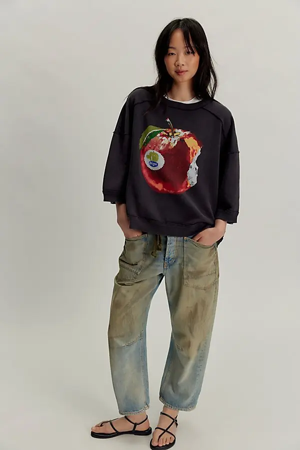Free People We The Free Everything Printed Pullover - Apple Combo
