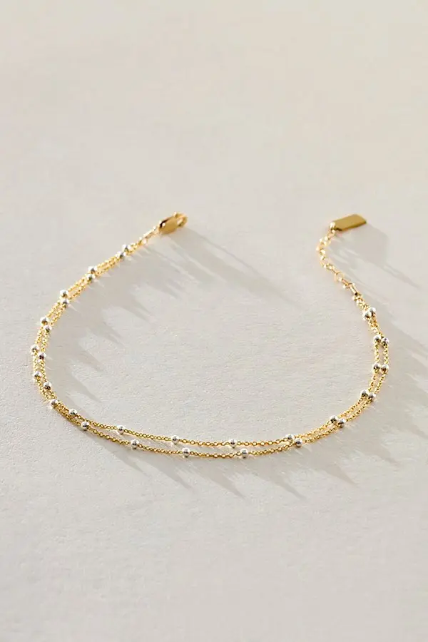 SET & STONES Austen Layered Anklet - Gold