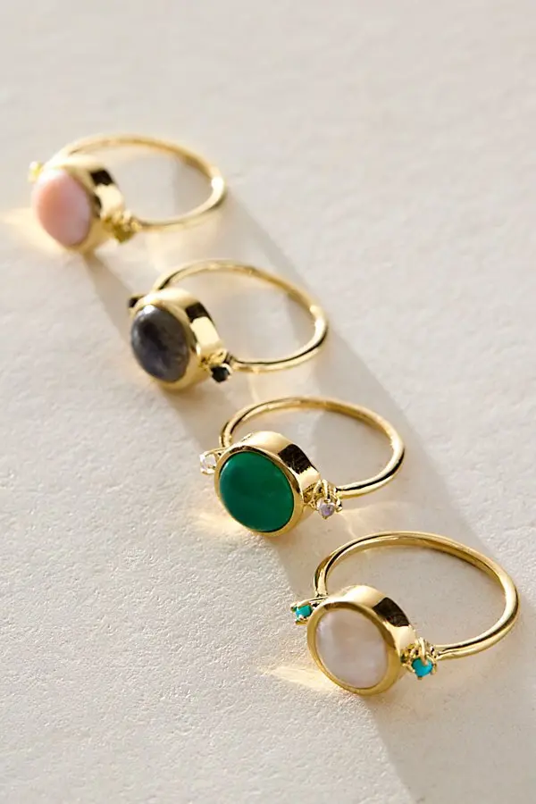 STUDIO GRUN Hidden Star Ring - Green Onyx