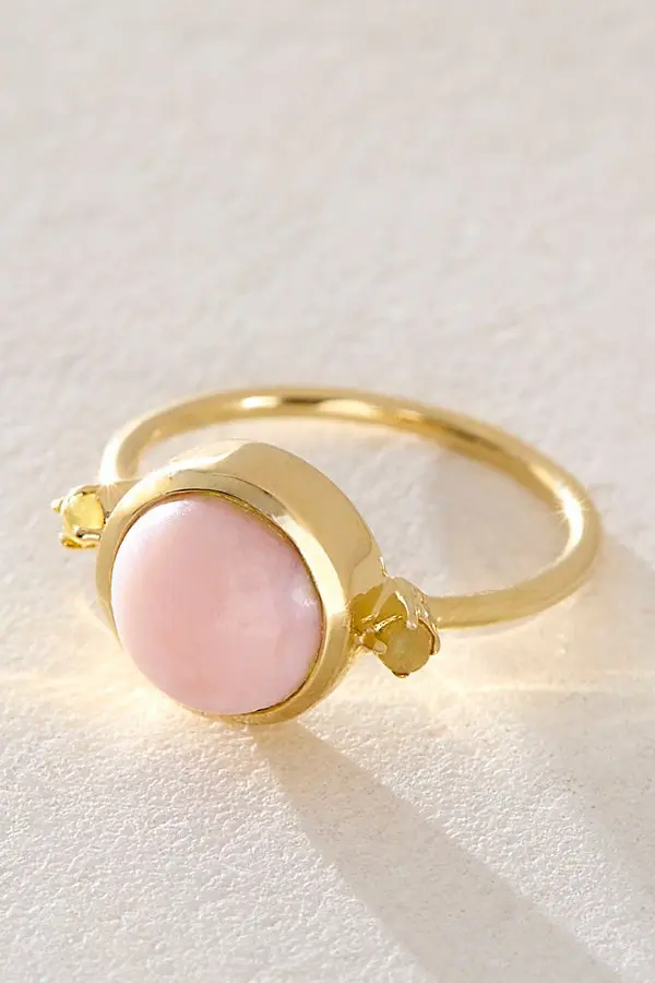 STUDIO GRUN Hidden Star Ring - Pink Opal