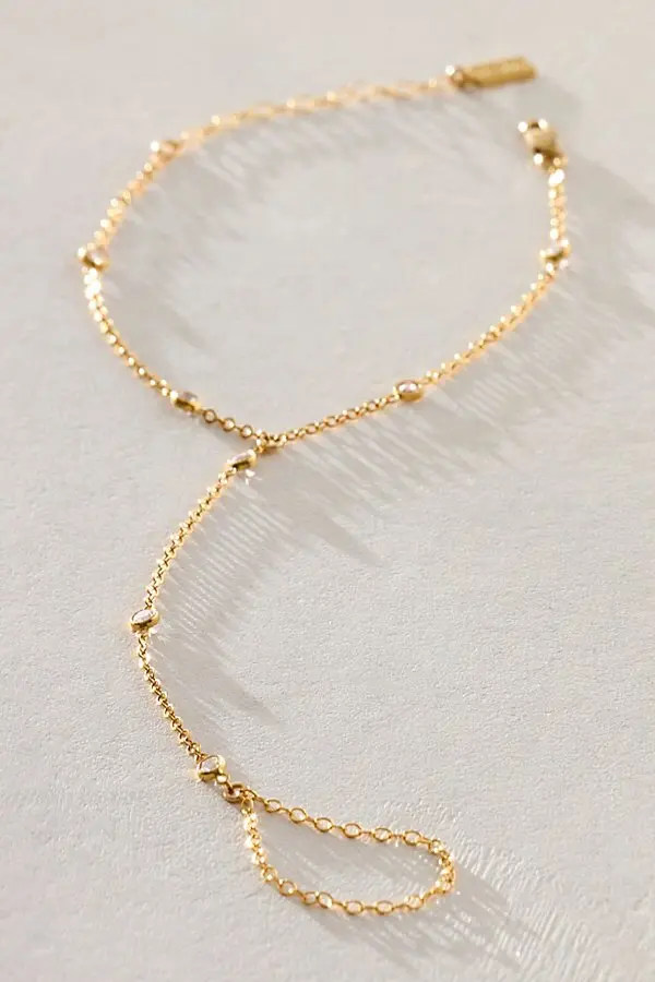 SET & STONES Serra Hand Chain - Gold