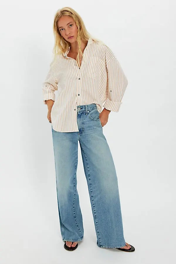AMO Kira Wide-leg Jeans - Drift