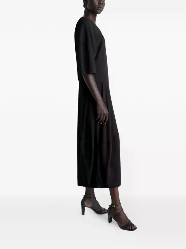 LEMAIRE Balloon Midi Dress - Black