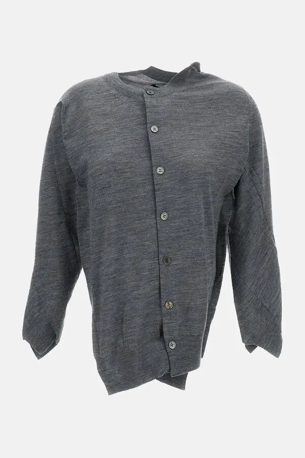 Junya Watanabe Fine Wool Crew-neck Cardigan - Grey