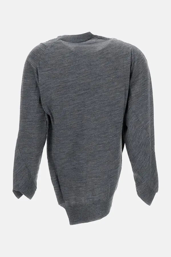 Junya Watanabe Fine Wool Crew-neck Cardigan - Grey