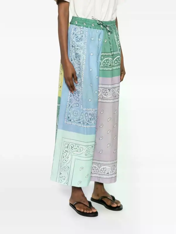 Max Mara Patchwork Bandana Print Trousers