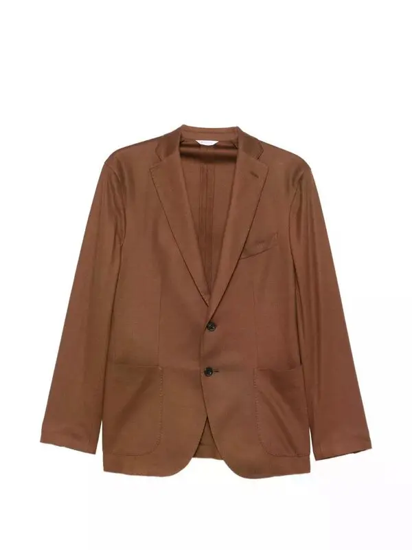 Boglioli Notched Cotton Blazer - Brown