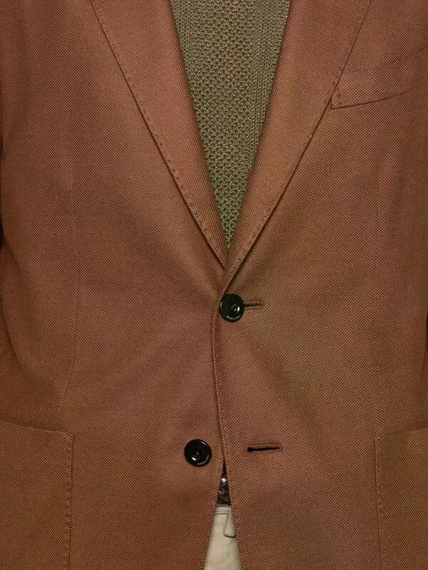 Boglioli Notched Cotton Blazer - Brown