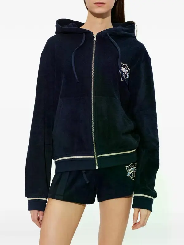MISBHV Logo-embroidered Zip-up Hoodie