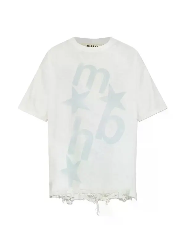 MISBHV Logo-print Distressed T-shirt