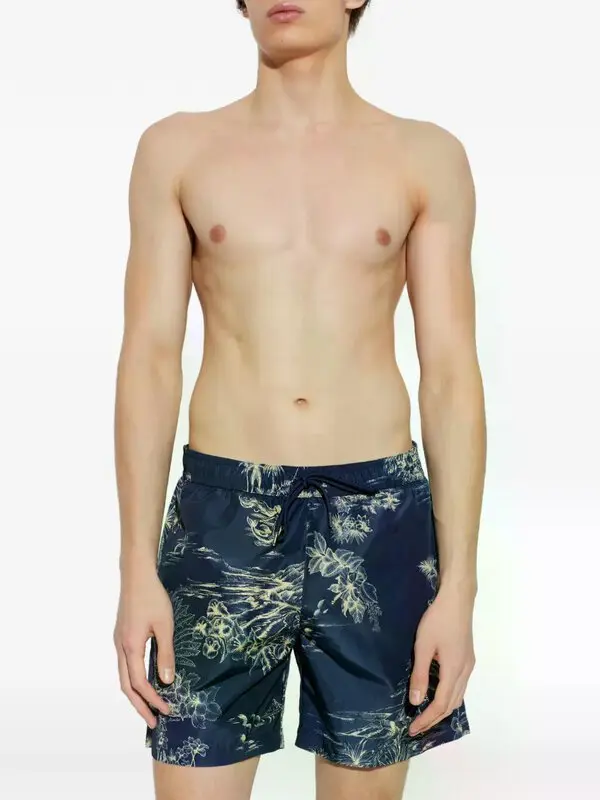 Moncler Floral-print Swim Shorts