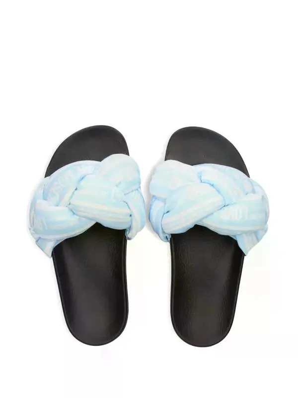 Moschino Printed Flip Flops - Blue
