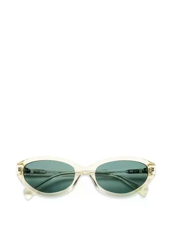 SUN BUDDIES Kerry Oval-frame Sunglasses - Neutrals