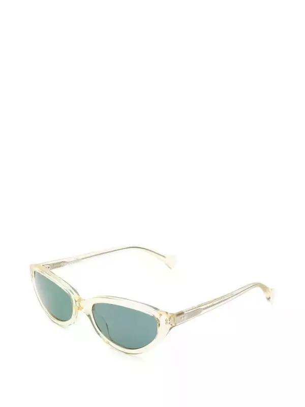SUN BUDDIES Kerry Oval-frame Sunglasses - Neutrals