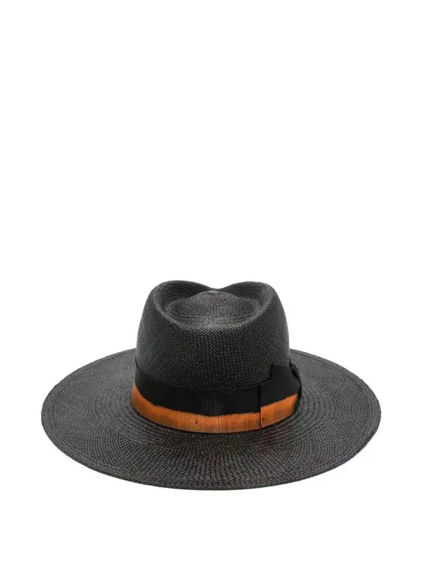 Borsalino Straw Fedora Hat