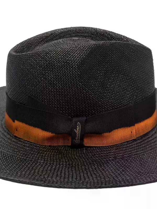 Borsalino Straw Fedora Hat