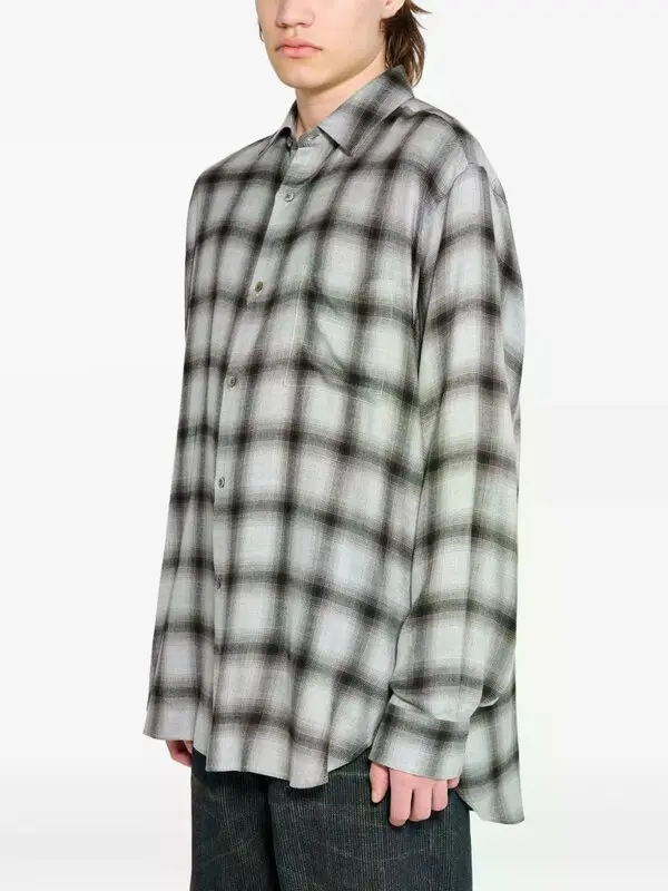 SSSTEIN Checked Oversized Shirt