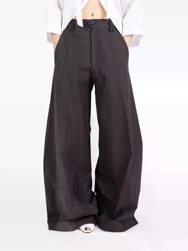 SOCIETE ANONYME Striped Wide-leg Trousers