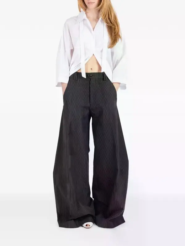 SOCIETE ANONYME Striped Wide-leg Trousers