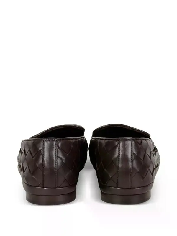 HENDERSON BARACCO Dark Woven Leather Loafers
