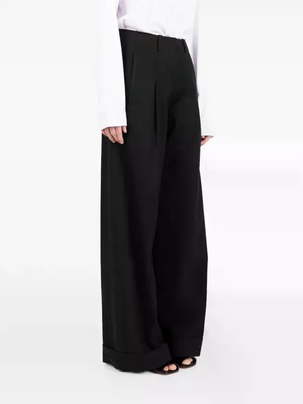 SOCIETE ANONYME Pleated Wide Leg Trousers