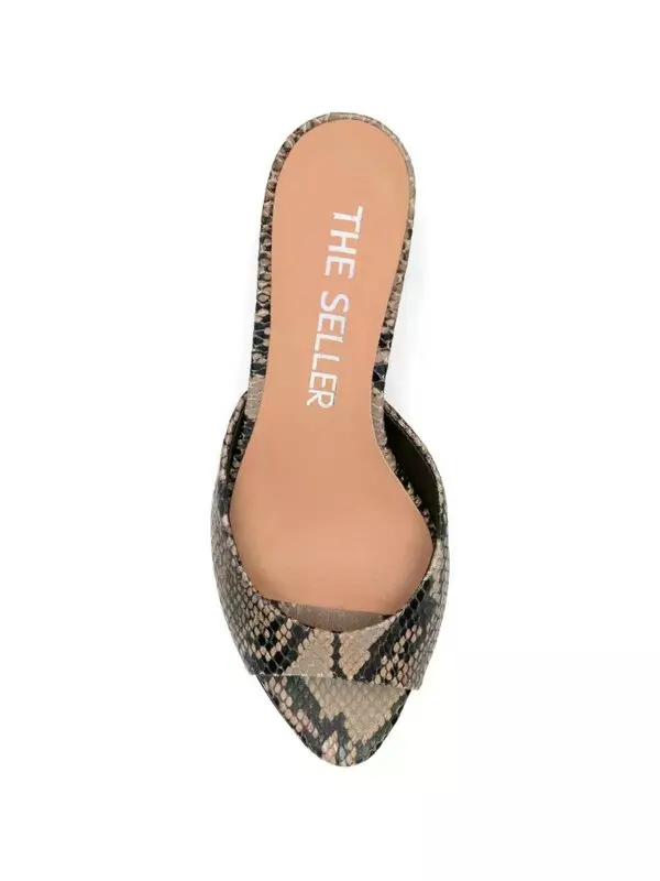 THE SELLER Snake-pattern Open Toe Sandals