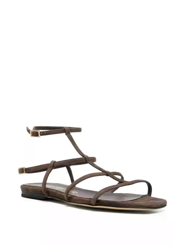 THE SELLER T-bar Suede Sandals - Brown