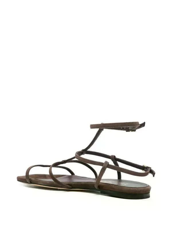 THE SELLER T-bar Suede Sandals - Brown