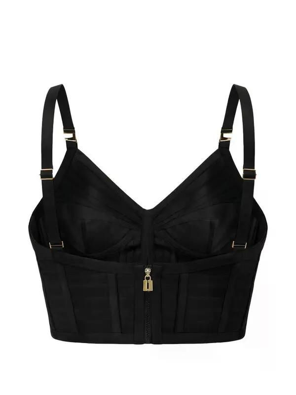 Elisabetta Franchi Zipped Top - Black