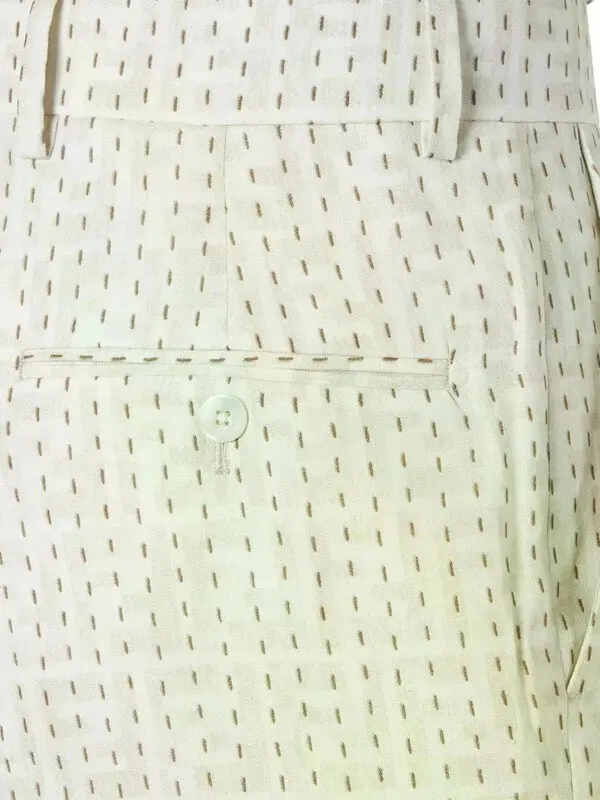 Fendi Stitching Linen Trousers