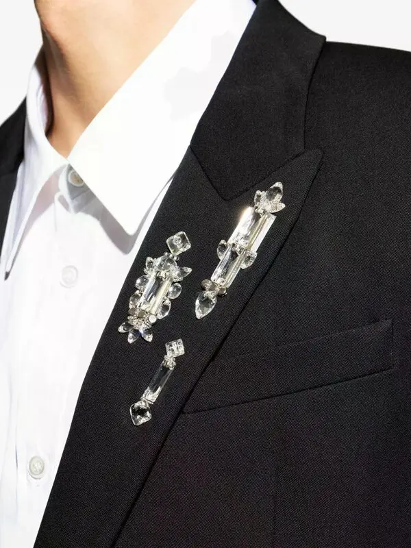 Alexander McQueen Embellished-lapel Blazer