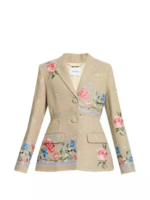 Erdem Floral Embroidered Blazer